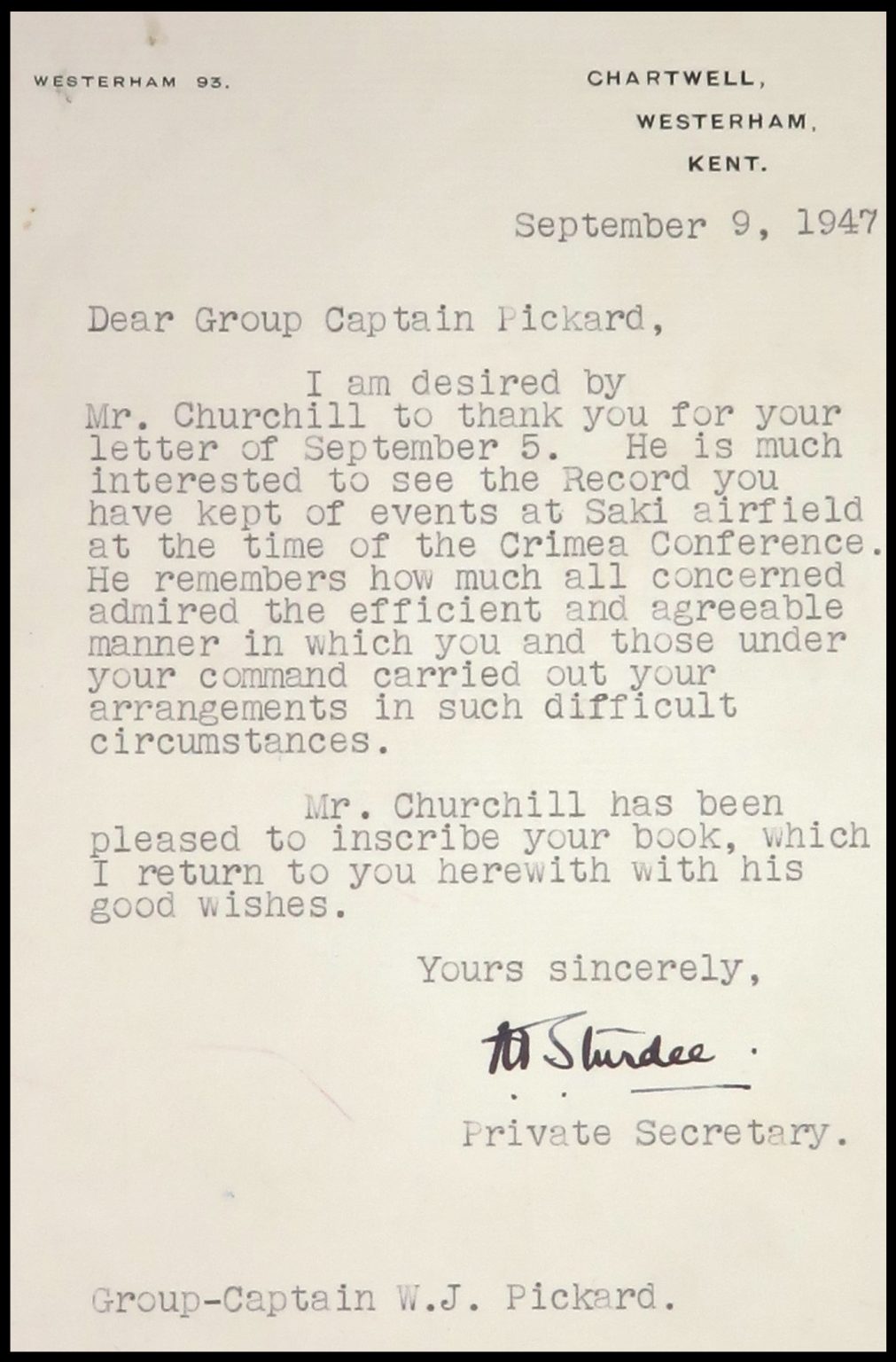 A Unique Artifact of the Final Meeting of Churchill, Roosevelt, and ...